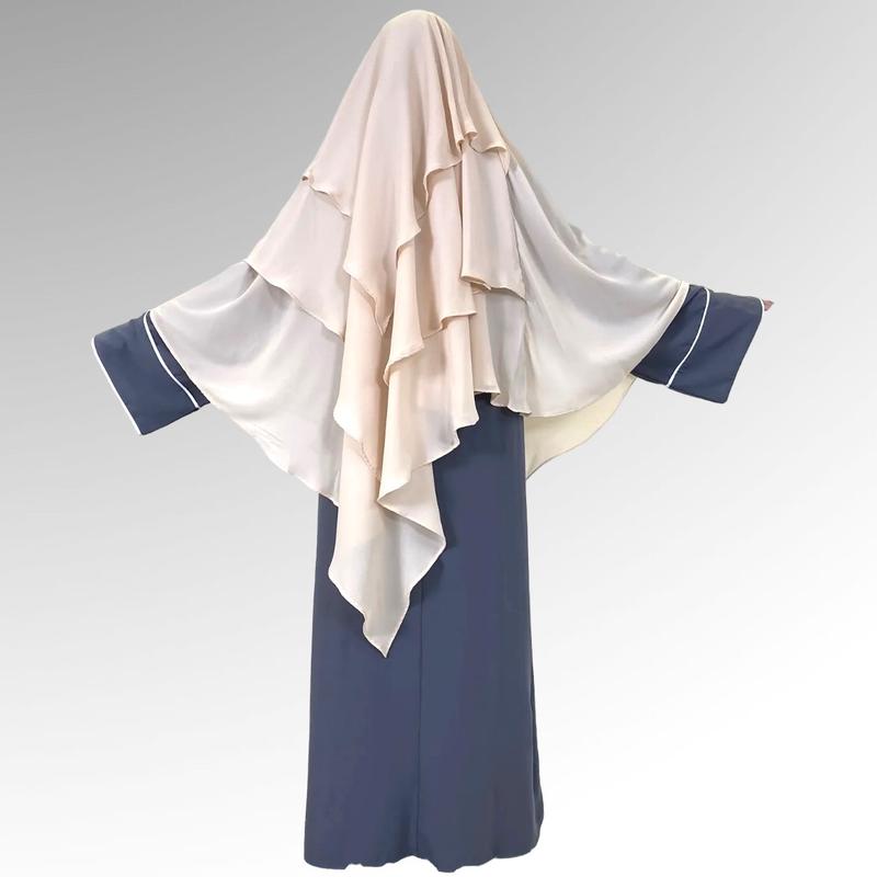 Haniya - Butterfly Multi-layered Khimar niqab Muslim headwea - TikTok Shop