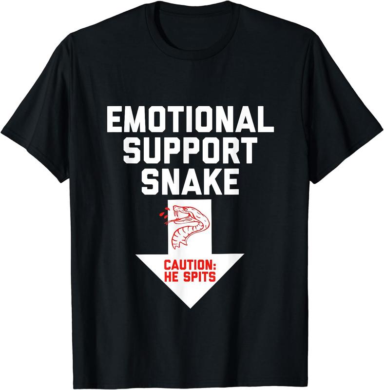 Crude Humor Inappropriate Emotional Support Snake Halloween T-Shirt - TikTok Shop