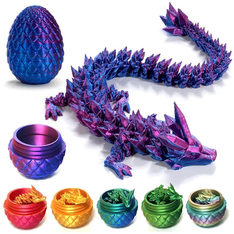 Dragon Egg,12 inch Dragon in Egg Dragon 3D Printed Flexible Dragon ...