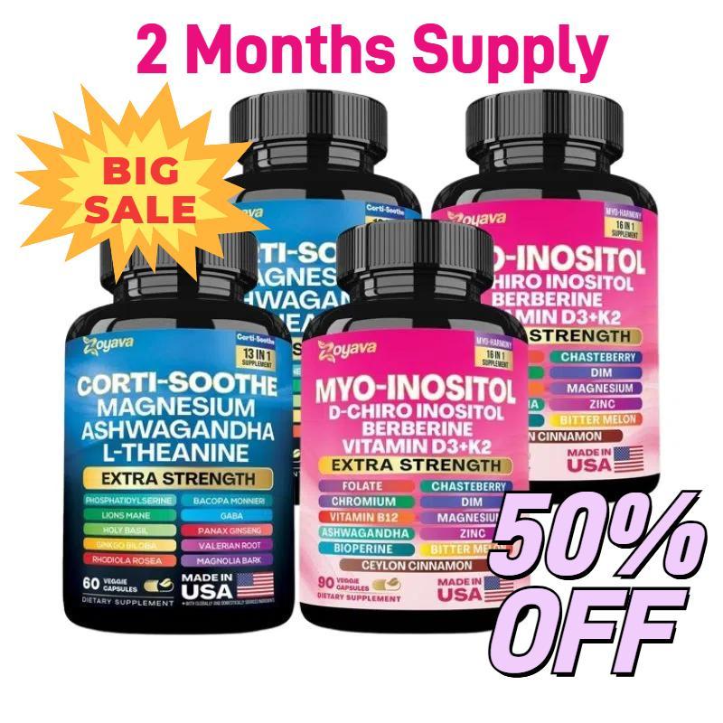 2 Packs Soothe & Smooth Bundle: Cortisol & Myo-Inositol All-in-One ...