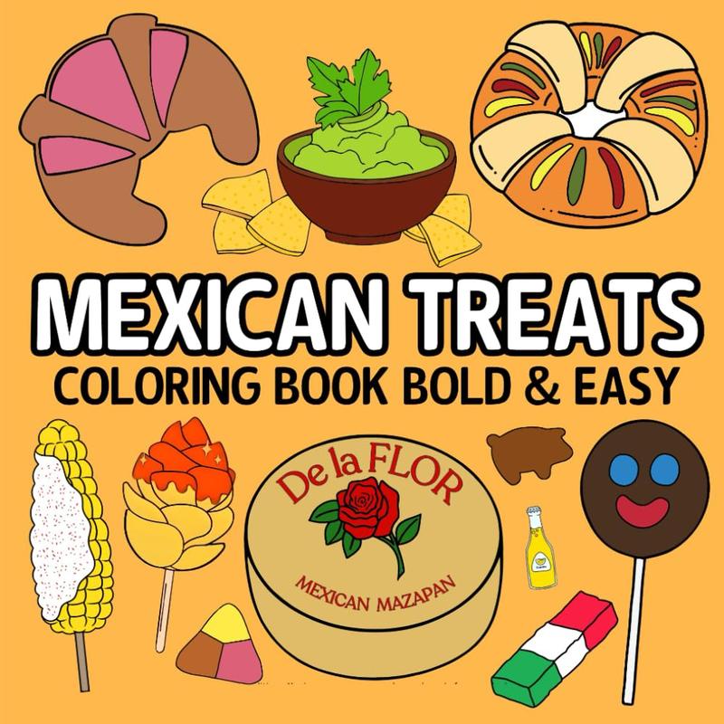 Mexican Treats Coloring Book Bold and Easy - TikTok Shop