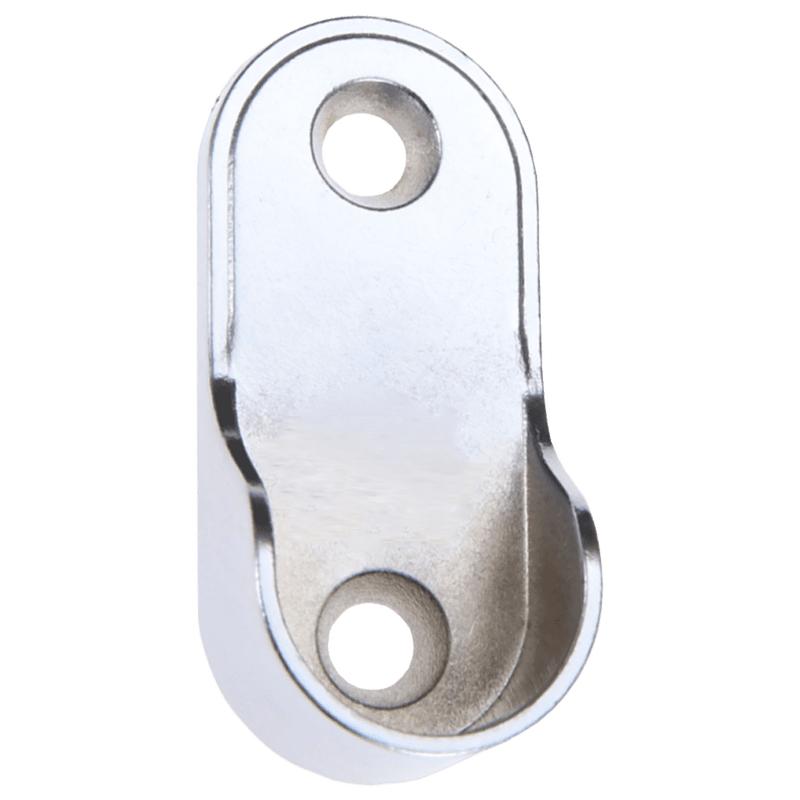SM08 Oval Wardrobe Rail End Brackets Steel Closet Rod Socket - TikTok Shop
