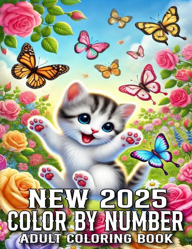 2025 New Color By Number Coloring Book For Adult: 2025 New Large ...