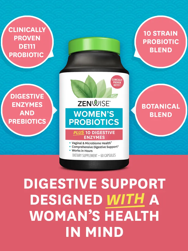 Zenwise Probiotics for Women – Probiotics + Prebiotic + Digestive ...