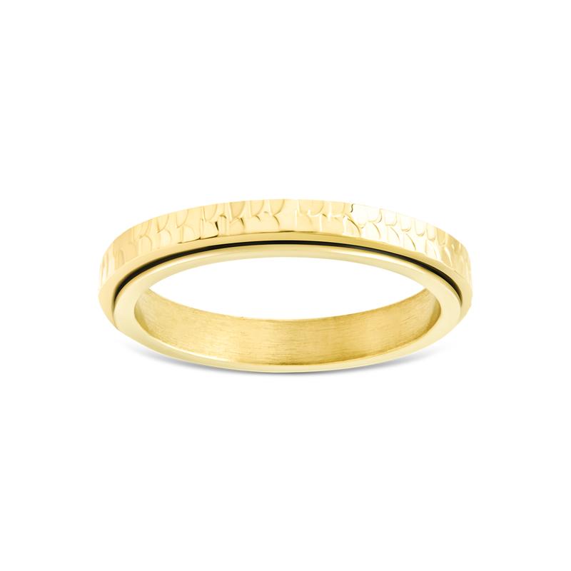 Sterling Forever 14K Gold Plated Textured Spinner Ring for Women ...