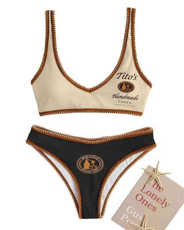 Tito's Handmade Vodka Bikini Set, Vodka Drinks Swimsuit Set, - TikTok Shop